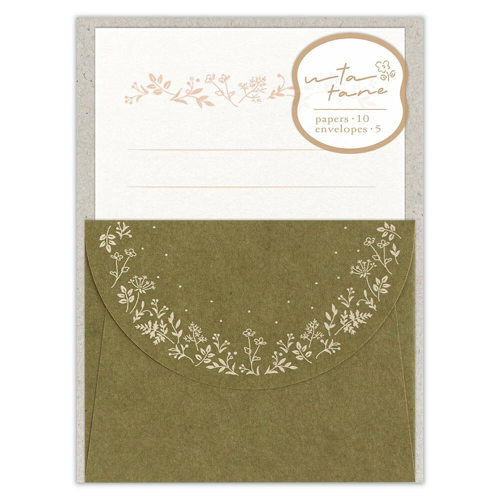 Botanical Herbs | Mini Letter Writing Set | 'Utatane' Series