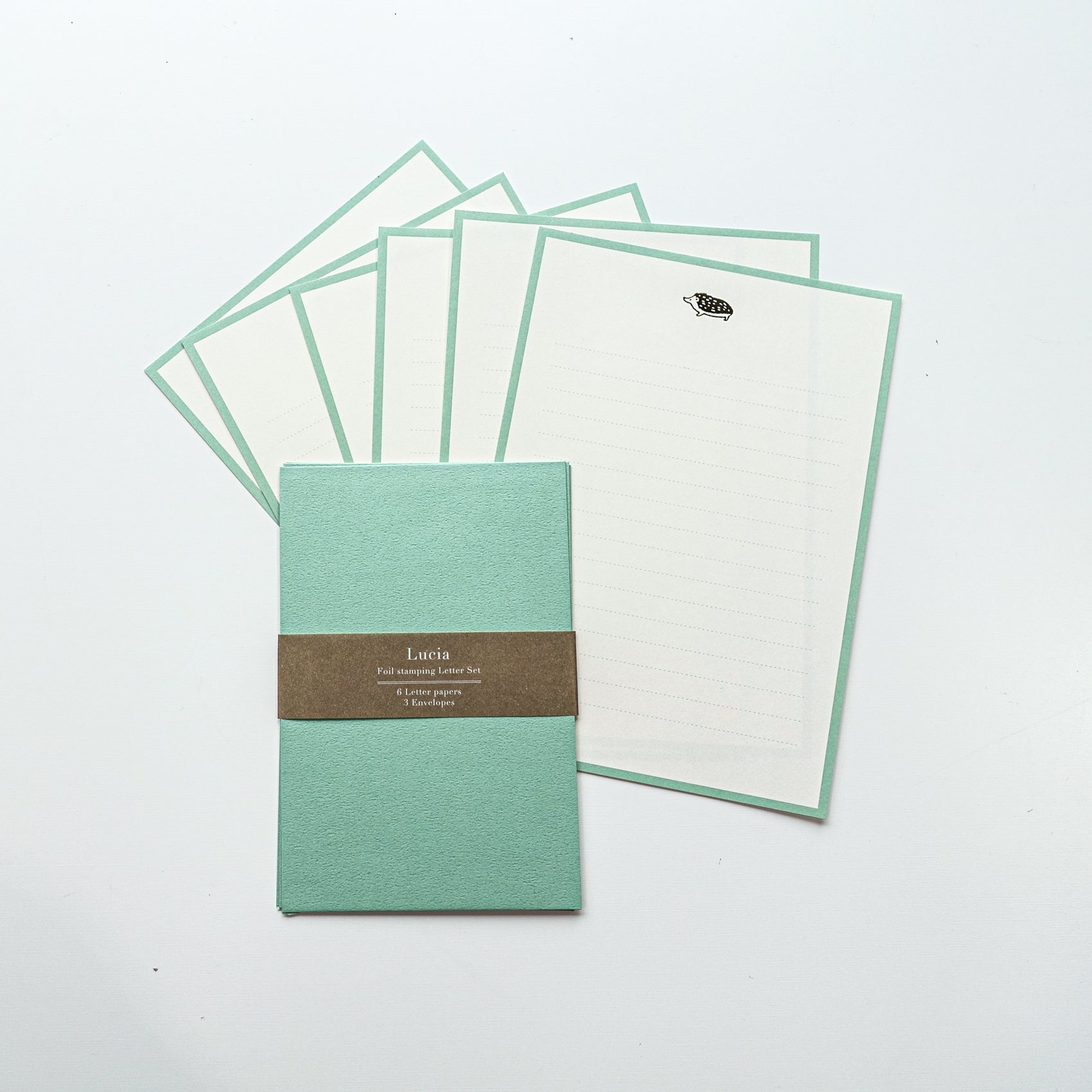 Hedgehog Gold Foil Lucia Letter Writing Set