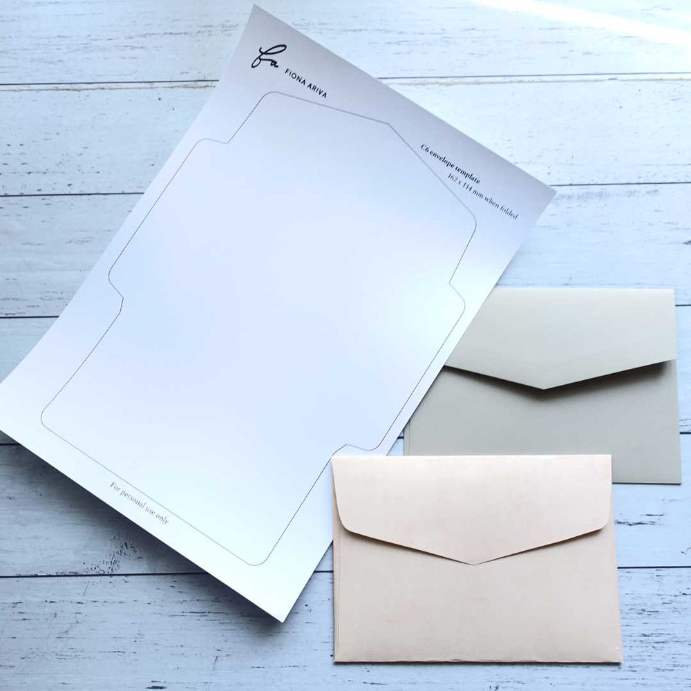 C6 envelope template with large flap
